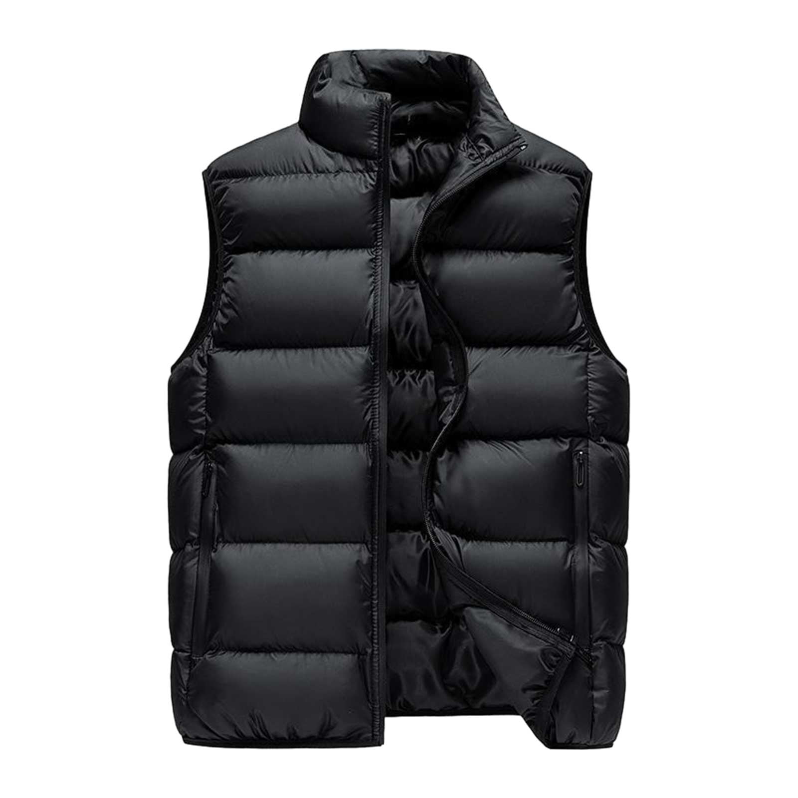 NOLDARES Men's Winter Lightweight Puffer Vest Sleeveless Jacket Casual ...