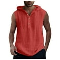 Noldares Mens Workout Hooded Tank Tops Sports Training Sleeveless Gym