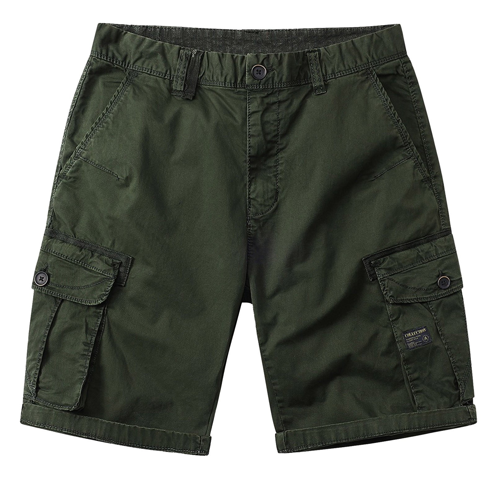 NOLDARES Mens Cargo Shorts Long Below The Knee Shorts Relaxed Fit Long ...