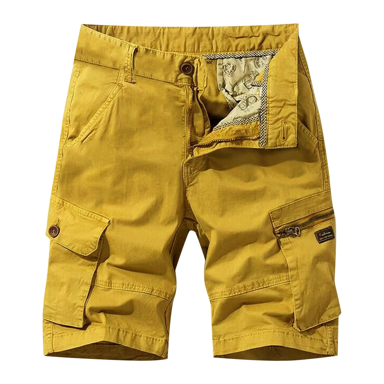 NOLDARES Mens Cargo Shorts Long Below The Knee Shorts Relaxed Fit Long ...