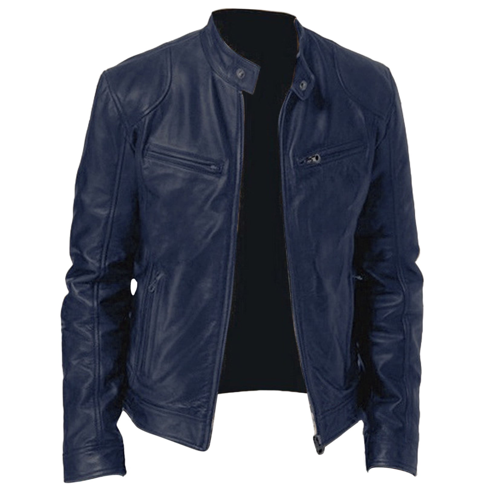 NOLDARES Mens Leather Biker Jacket | Vintage Motorcycle Jackets for Men ...