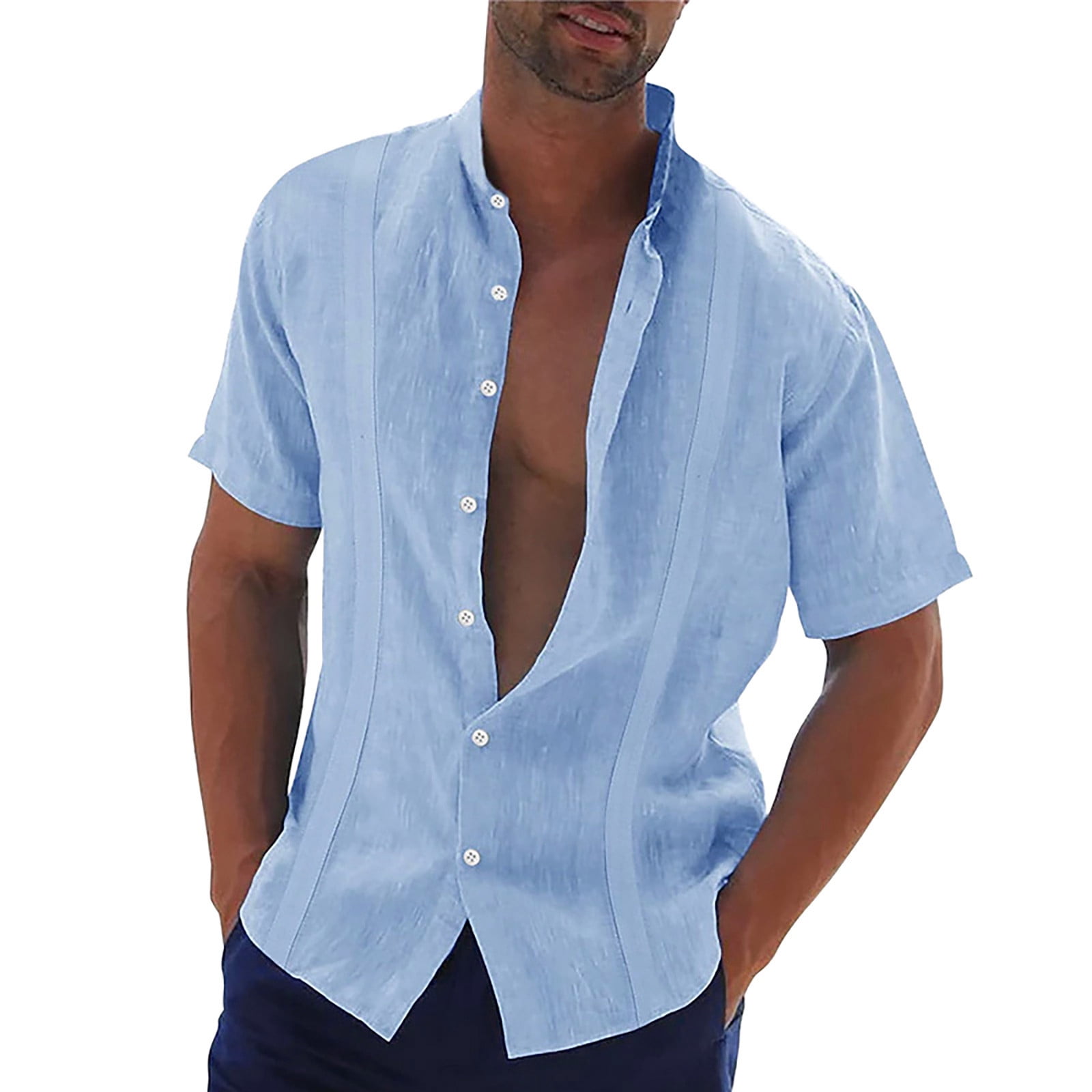 NOLDARES Mens Long Sleeve Button Up Shirts Free Untucked Shirts Casual ...