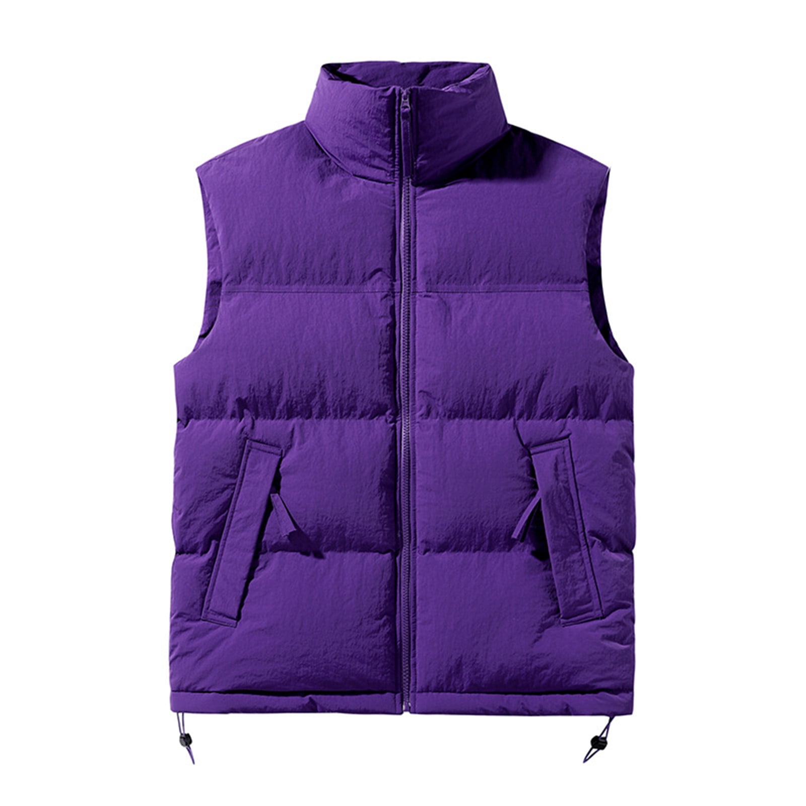 NOLDARES Mens Puffer Vest Winter Padded Vests Lightweight Stand Collar ...