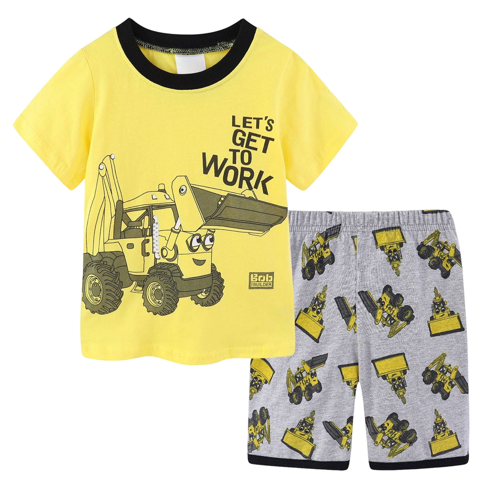 NOLDARES Toddler Baby Boy Clothes Summer Short Sleeve Cartoon Animals ...