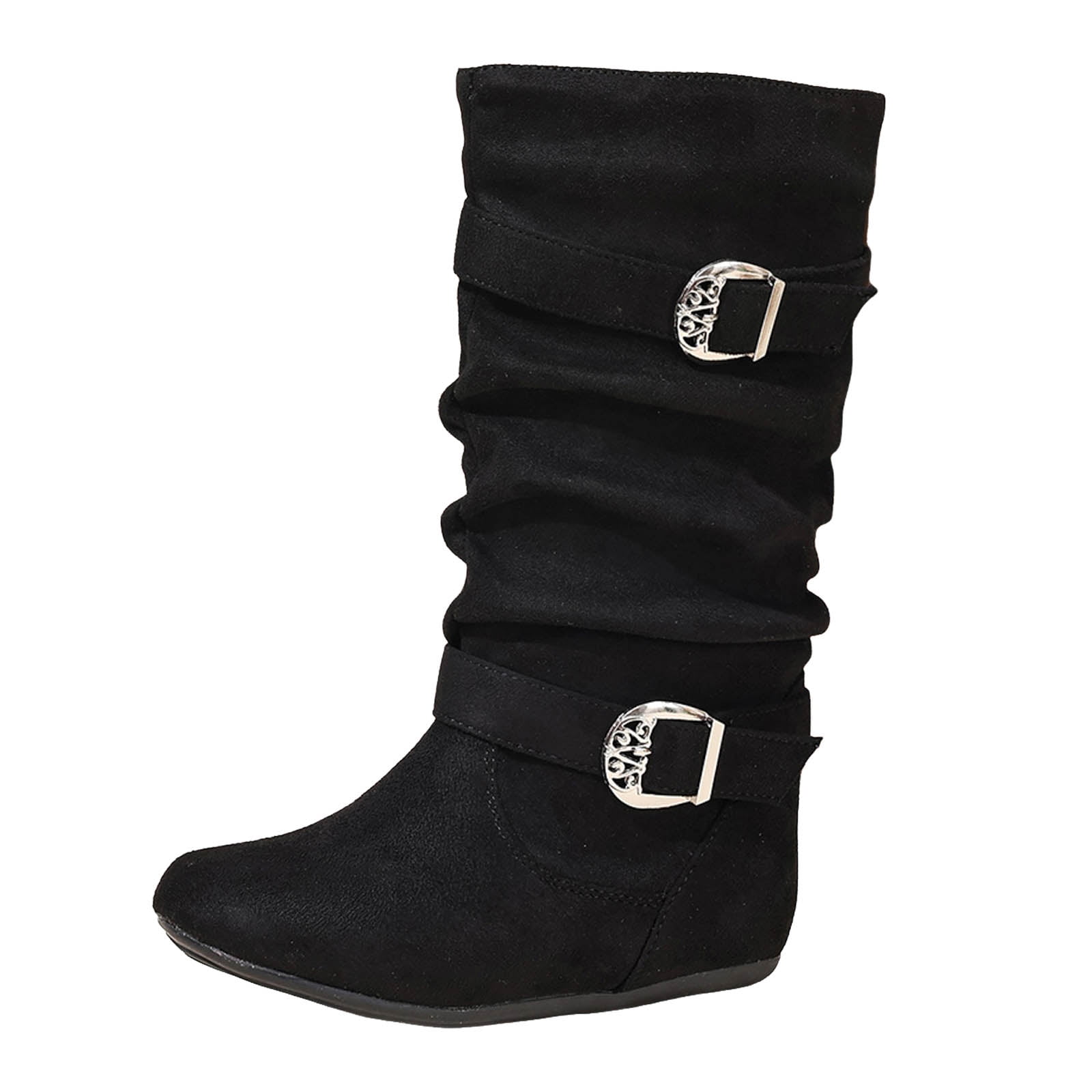 NOLDARES Toddler Big Kid Girl's Faux Lined Knee High Winter Riding ...