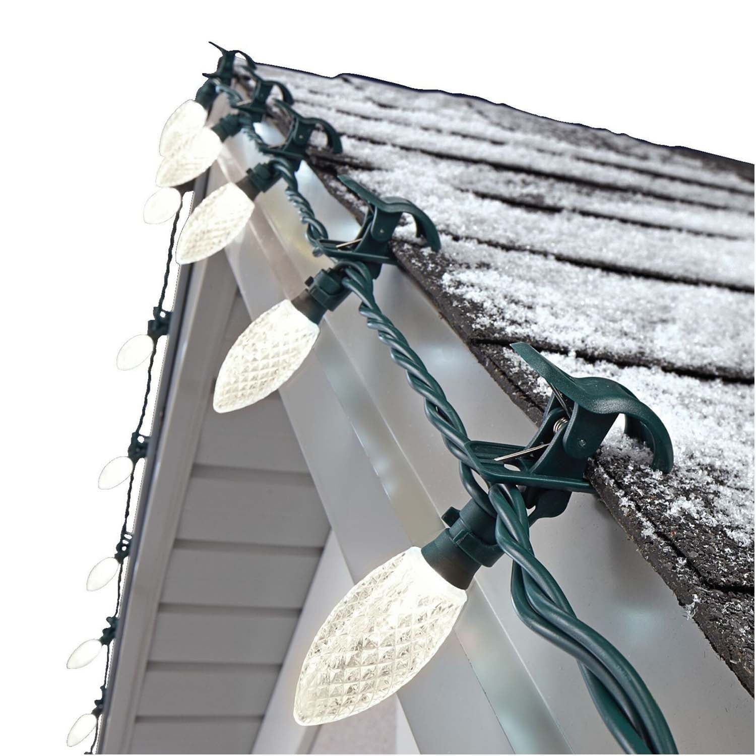 NOMA Quick Clip C9 LED Christmas Tree Lit Bulbs, Durable Diamond Cut ...