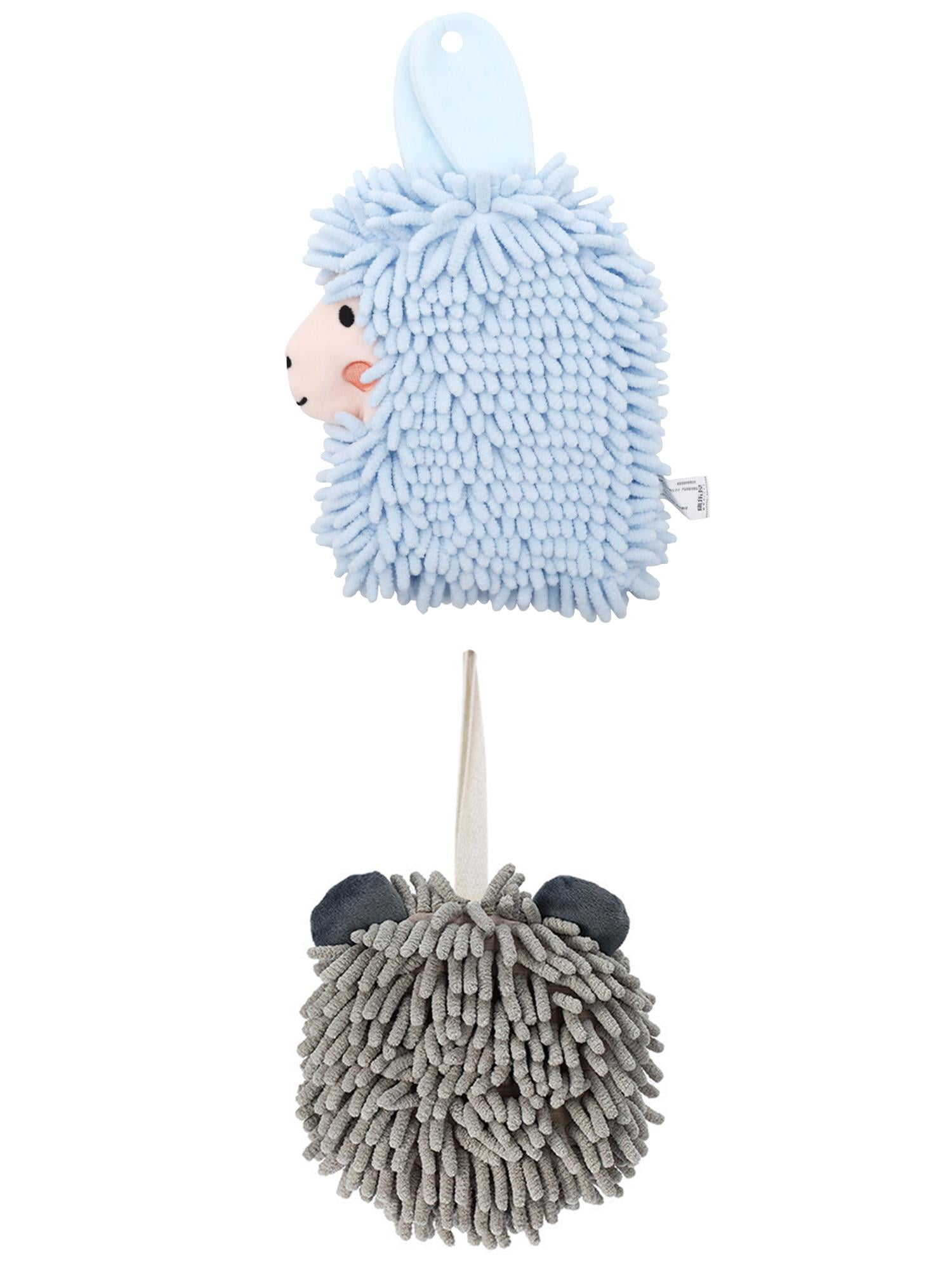NOMADIC NOOK 2 Pack Cute Cartoon Alpaca Fuzzy Ball Hand Towel Hand ...