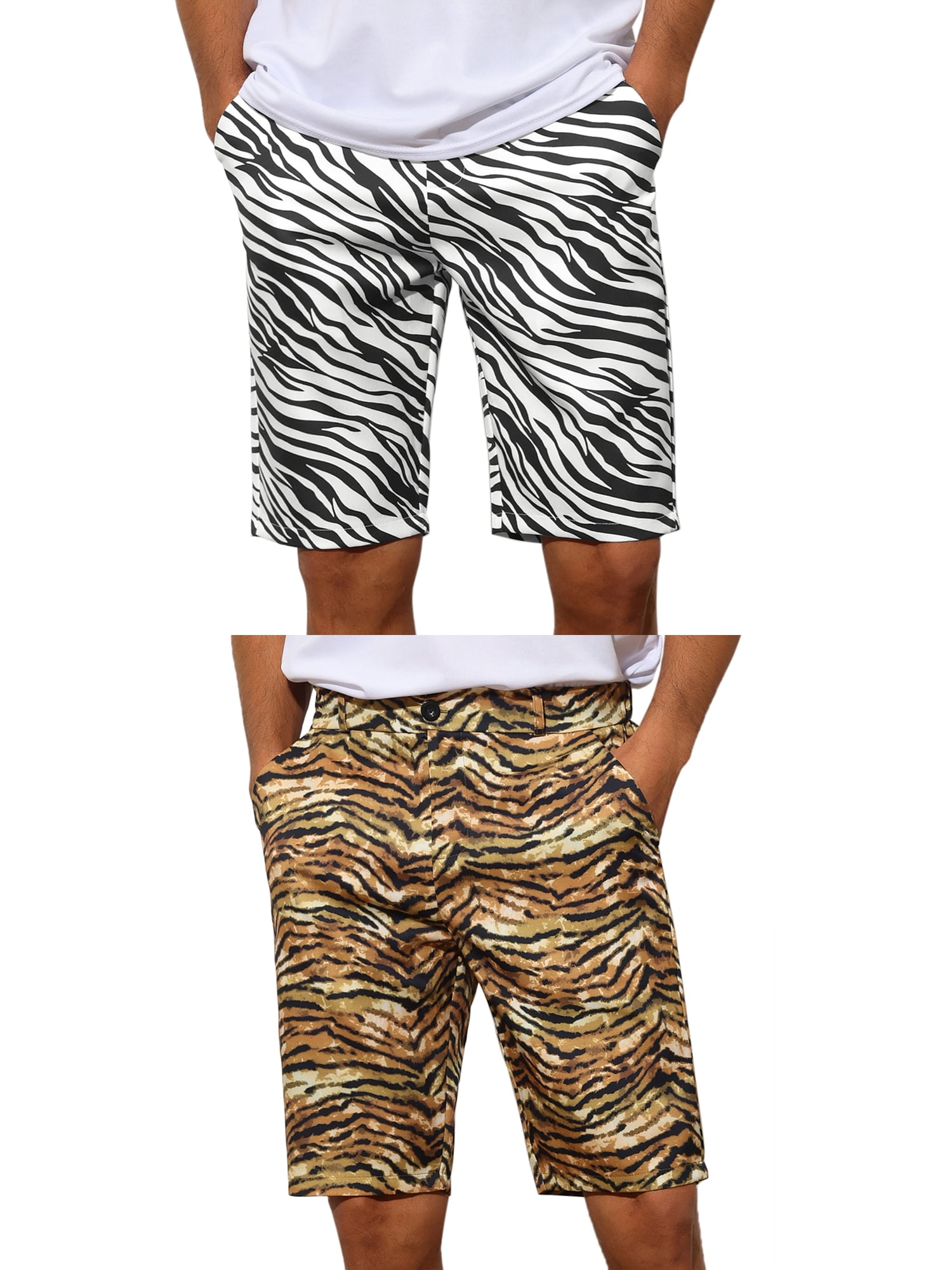 NOMADIC NOOK Animal Print Shorts for Men's Regular Fit Summer Shorts ...