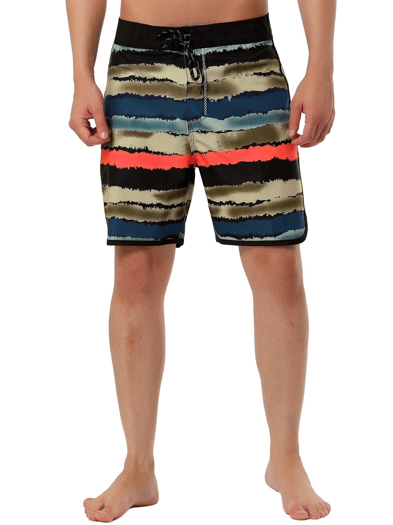 NOMADIC NOOK Men's Shorts Drawstring Waist Swim Shorts Printed Summer Shorts 2 Pack - Walmart.com