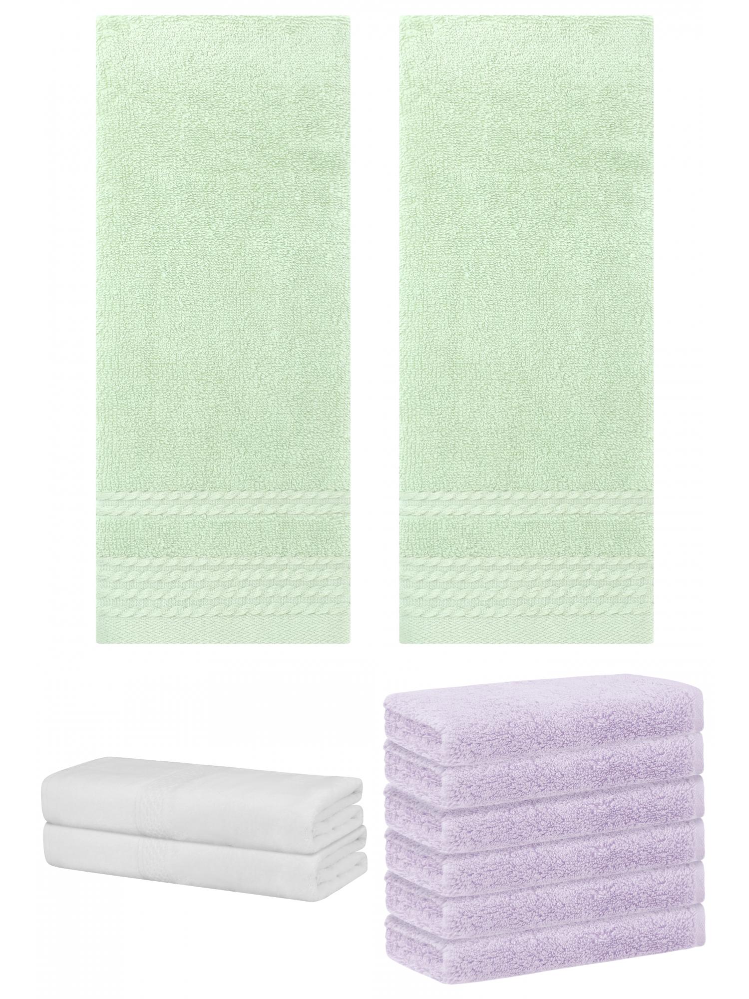 NOMADIC NOOK Solid Cotton Bath Towels Set Hand Face Absorbent Wash ...