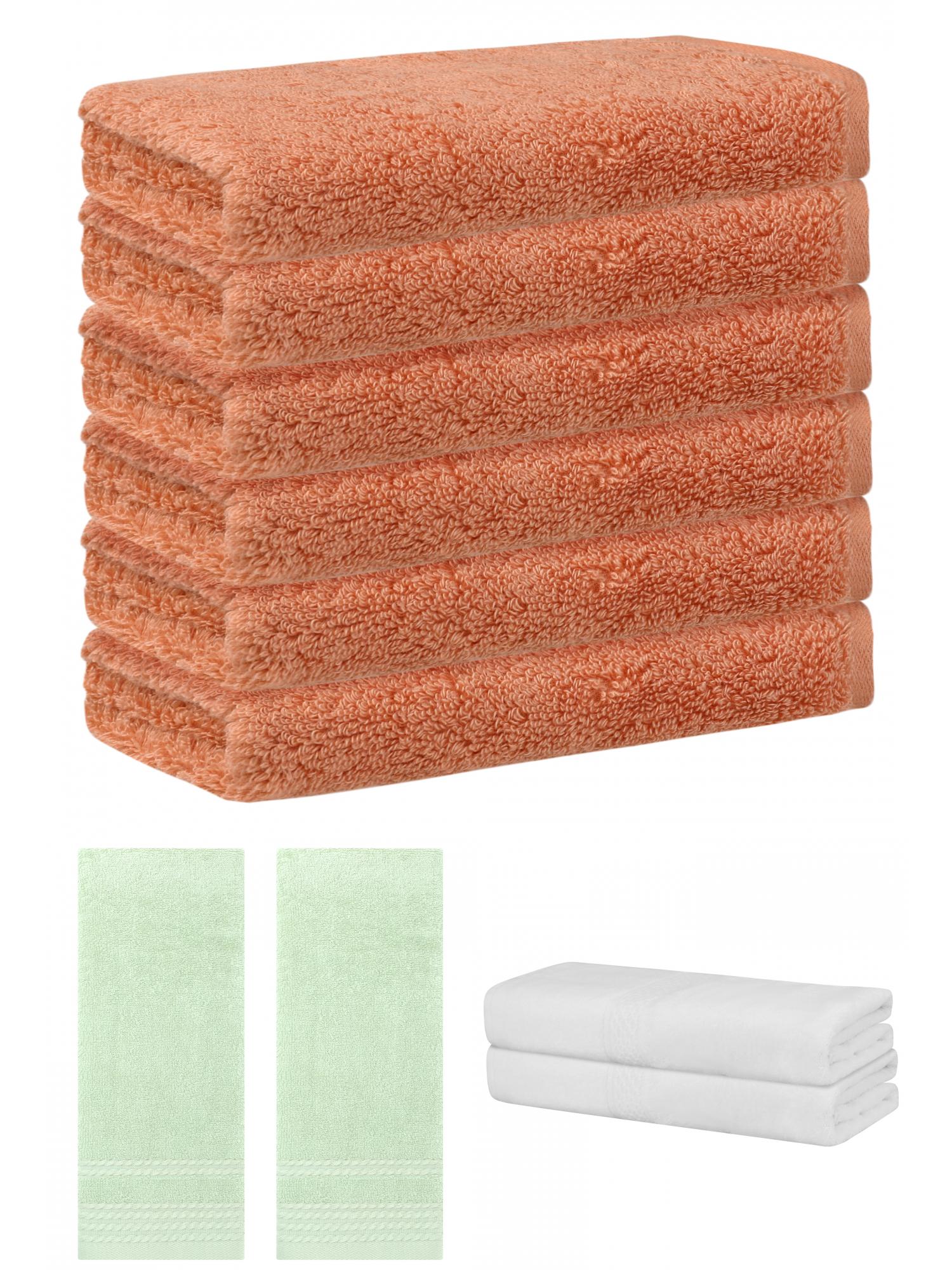NOMADIC NOOK Solid Cotton Bath Towels Set Hand Face Absorbent Wash ...