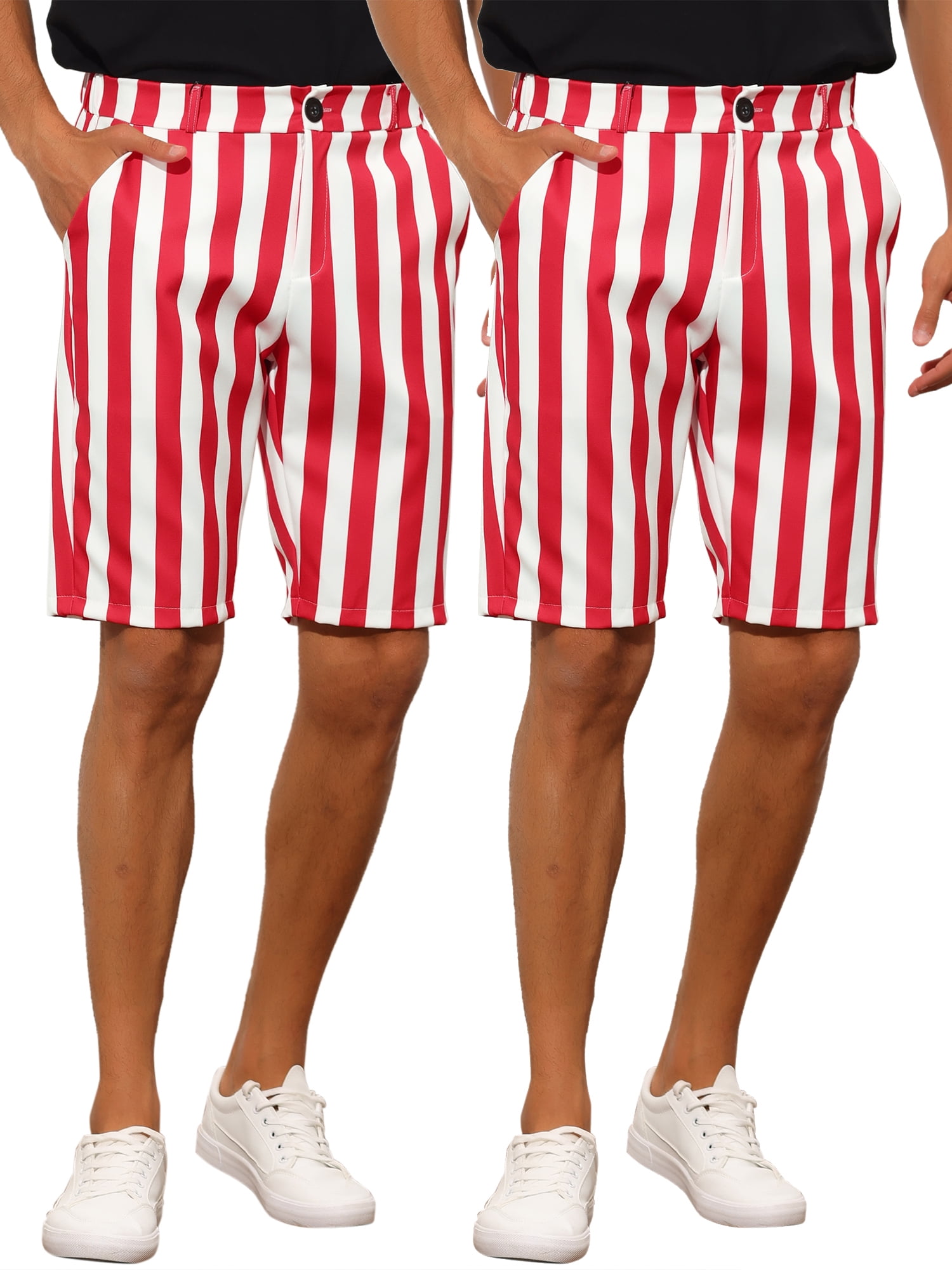 NOMADIC NOOK Stripes Shorts for Men's Regular Fit Summer Chino Shorts 2 Pack - Walmart.com