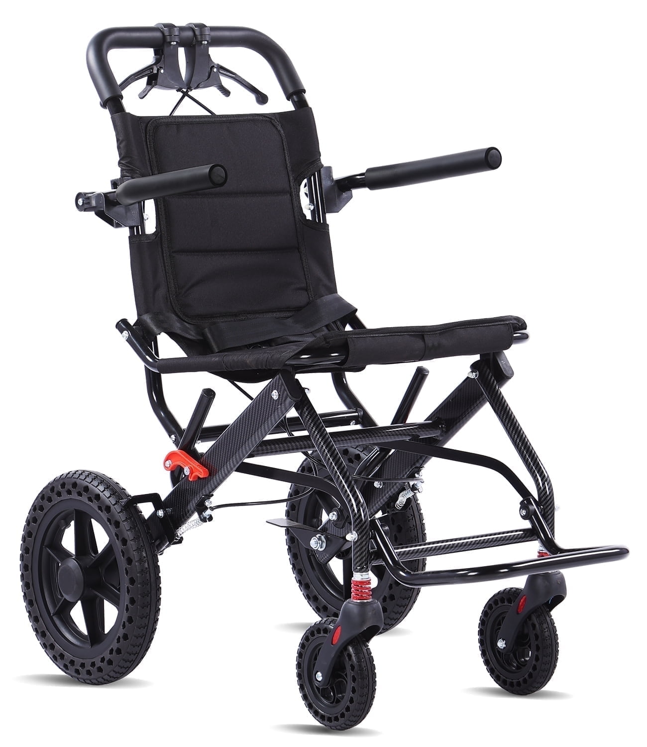 NOMIGO Portable Folding Transport Wheelchair Weight 19Lbs Support ...