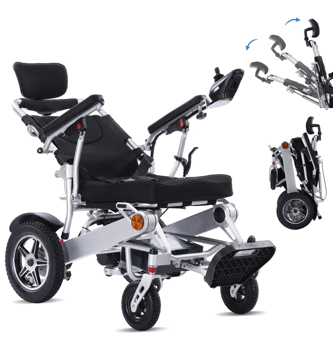 NOMIGO Reclining Electric Wheelchair 300lb Weight Capacity 12AH Battery ...