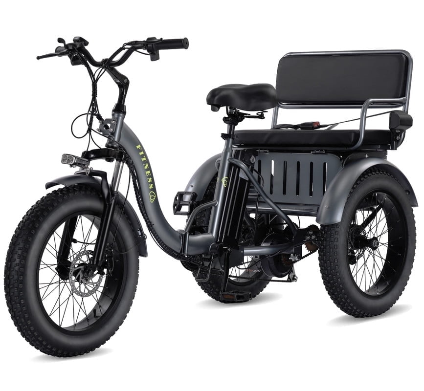 NOMIGO Two Seater Electric Tricycle 7 Speed 3 Wheel Electric Bicycle with 48V 15Ah Lithium ...