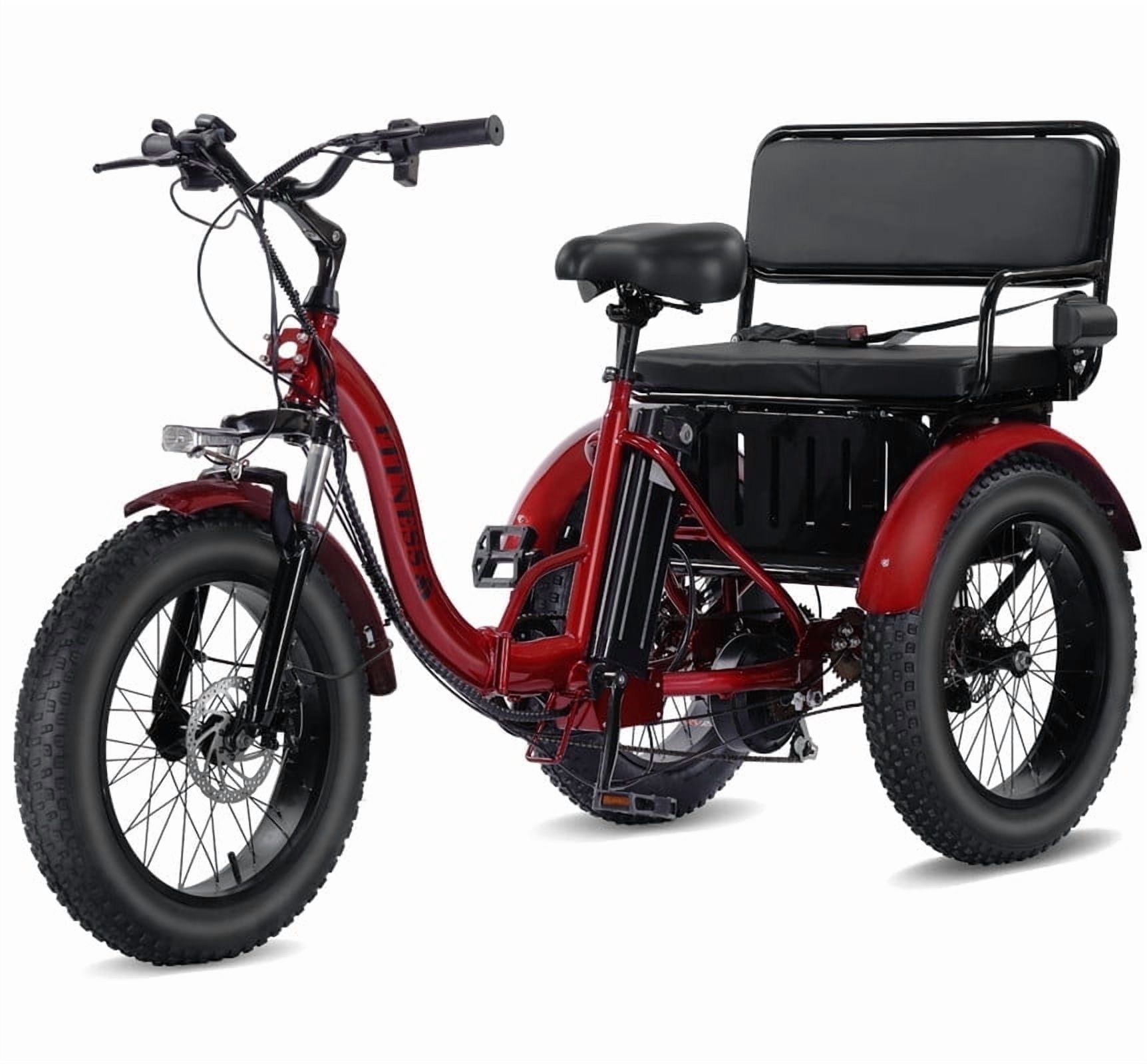 NOMIGO Two Seater Electric Tricycle 7 Speed 3 Wheel Electric Bicycle ...