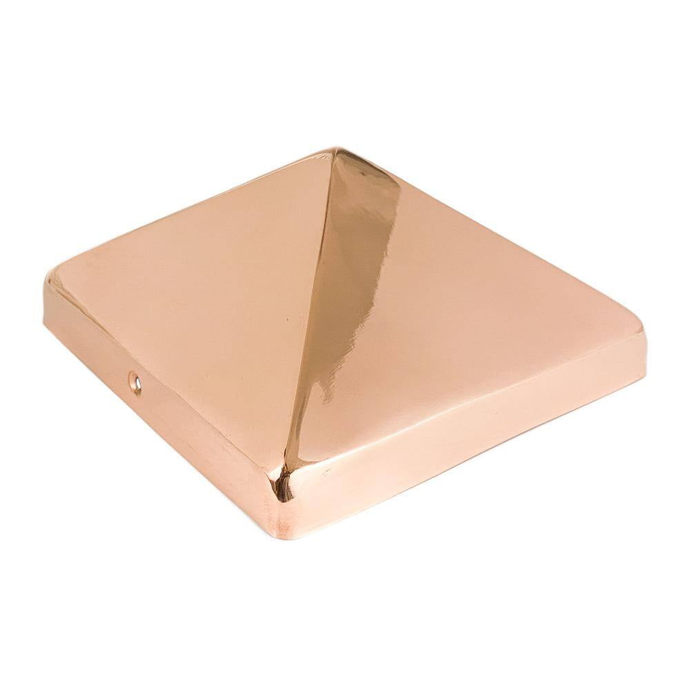 NOMINAL 8 in. x 8 in. Pyramid Slip Over Copper Fence Post Cap - Walmart.com