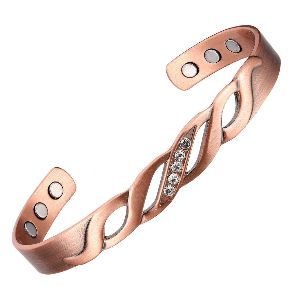 NOMOKOS Arm Cuffs Jewelry 8mm Women Copper Bracelet Arm Cuff Crystal ...