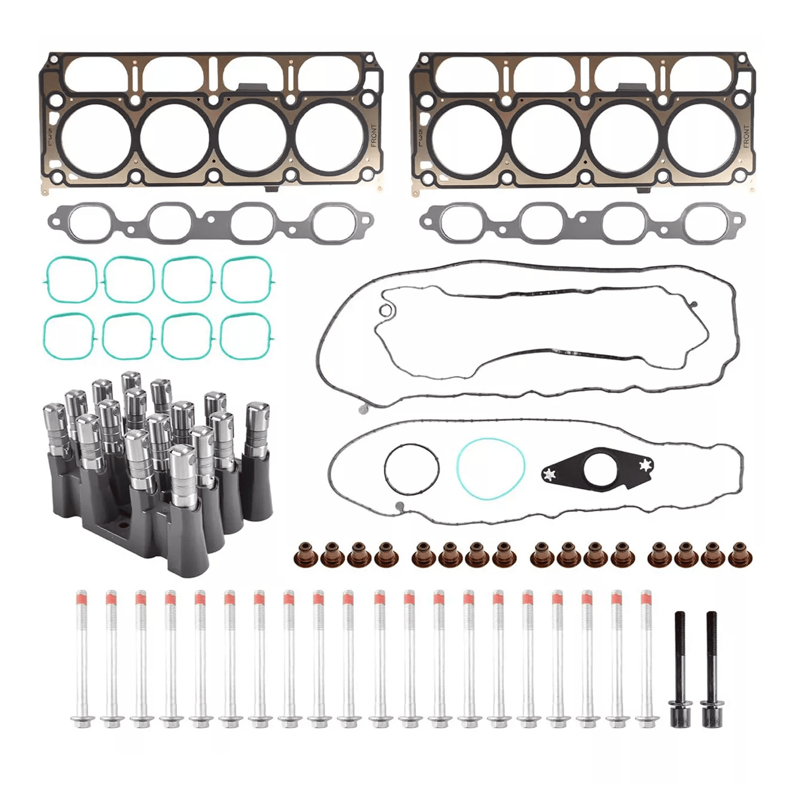 NON AFM Camshaft Lifter Head Gasket Set Bolts For Chevrolet Tahoe GMC ...