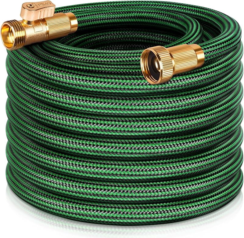 NON-EXPANDABLE Garden Hose 50ft, Heavy Duty Flexible Water Hose, Kink ...