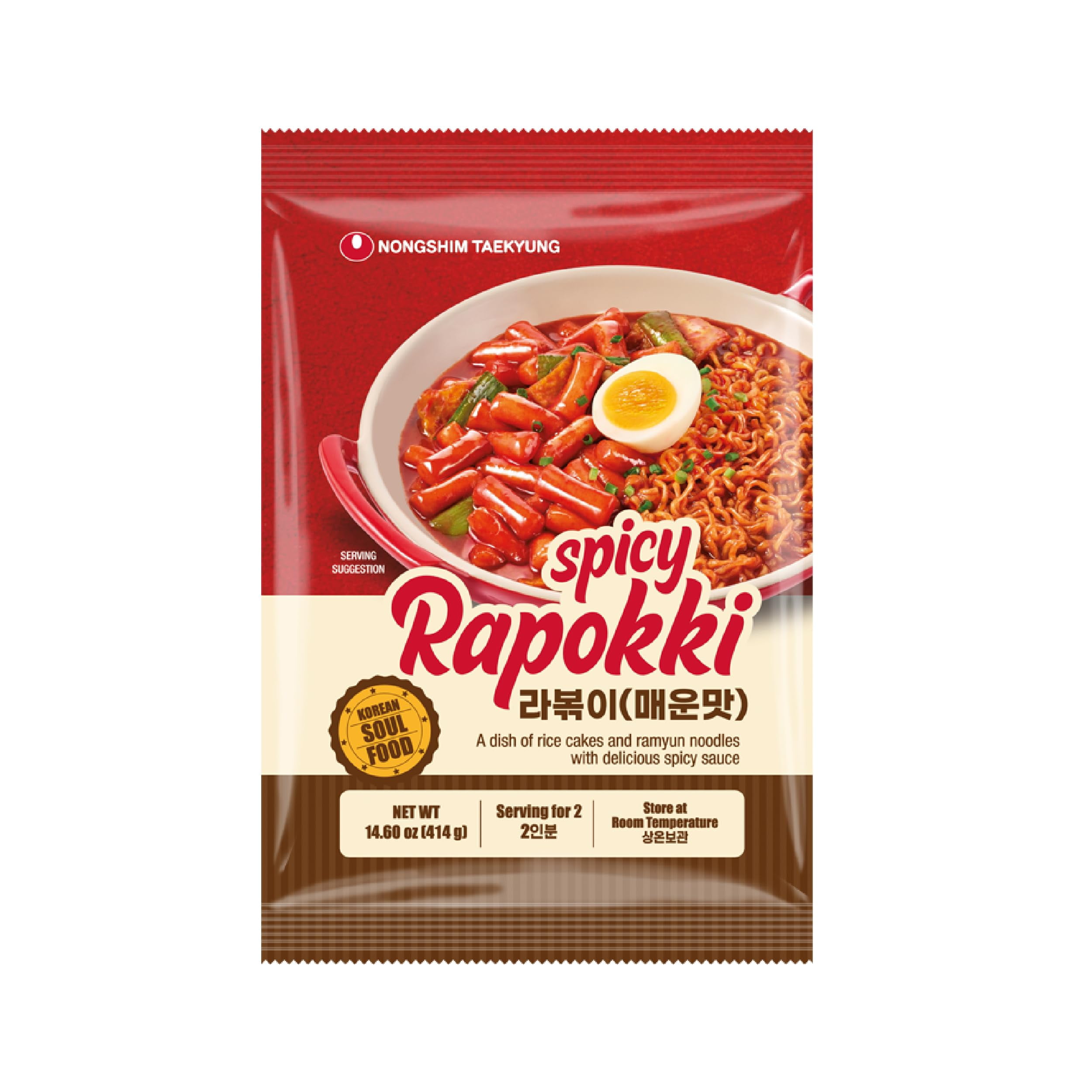NONGSHIM TAEKYUNG Rapokki (Hot, 14oz) - Authentic MDH1Korean Street Food, Ramen Noodles with ...