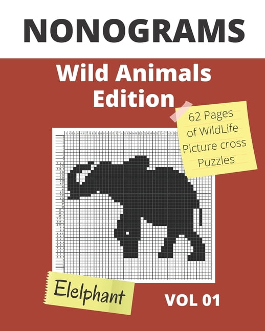 NONOGRAMS, Wild Animals Edition: Nonogram Puzzle Books, Griddlers Logic ...