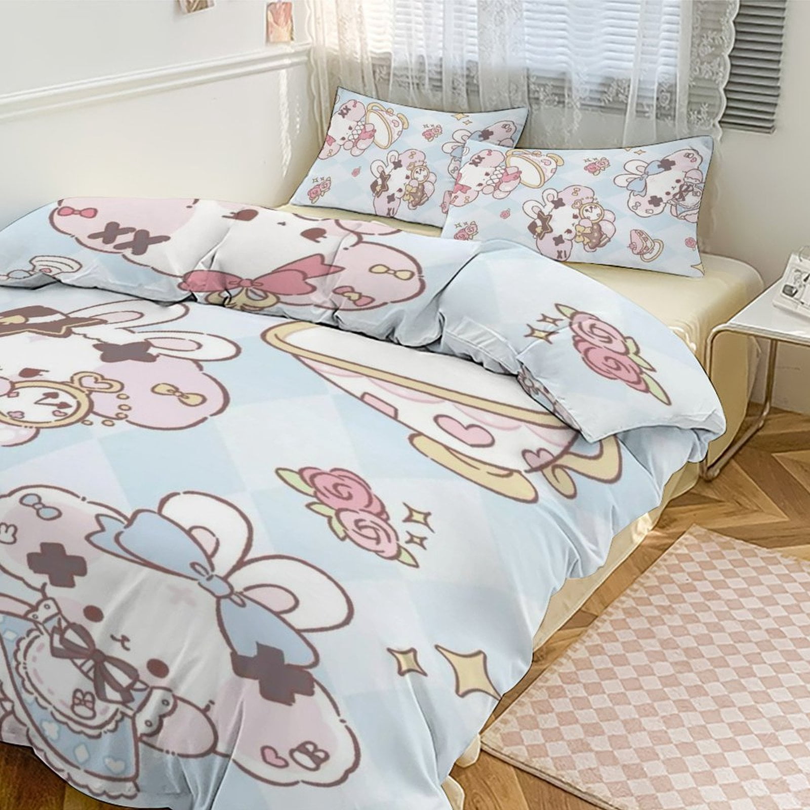 NONOMOCHI Bedding Set Anime Three-piece for Boys Girls Teens Queen ...