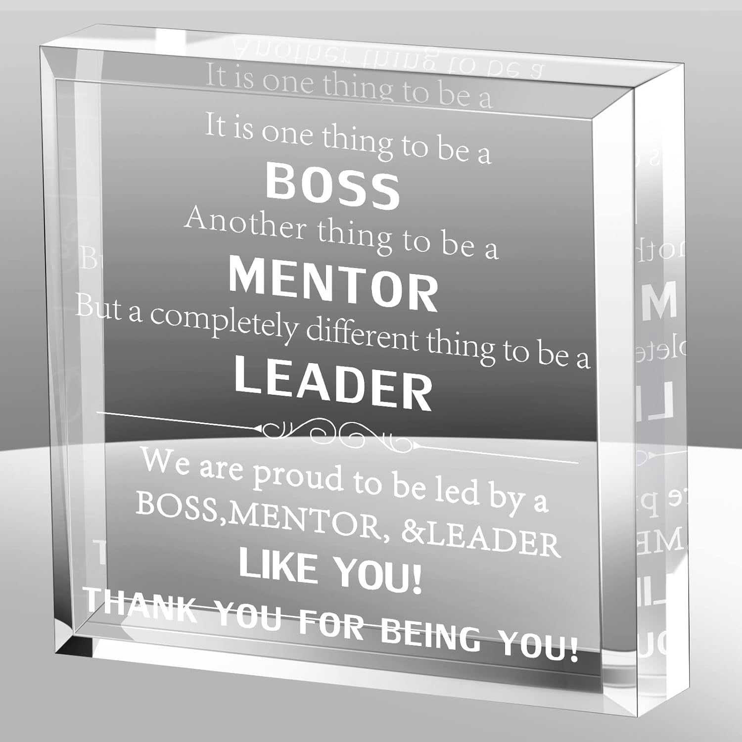 NOO Boss Day Gifts for Women Men Crystal Acrylic Leaving Going Away ...