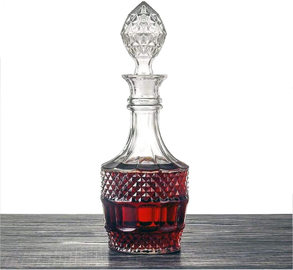NOO Liquor Decanter, Glass Decanter Bottle with Airtight Stopper ...
