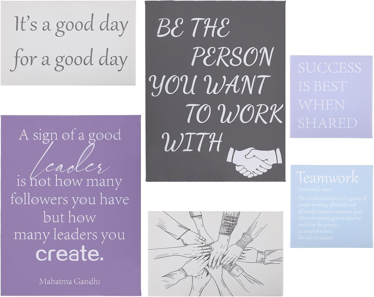 NOO Office Inspirational Wall Decor Art with frame, Motivational Canvas ...