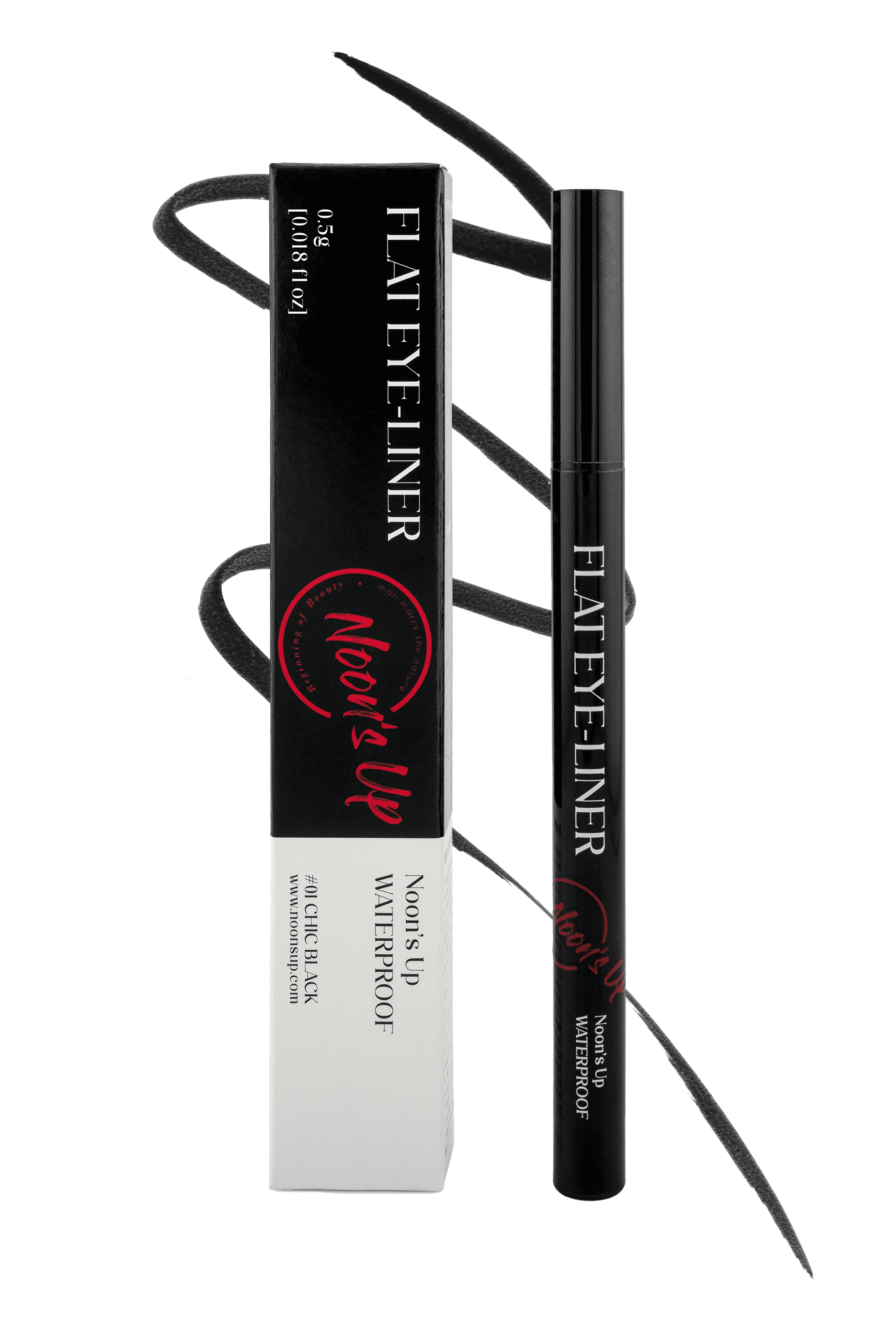 NOON'S UP Flat Eye-Liner - Waterproof Liquid Eyeliner Pen | Ultra-Slim ...