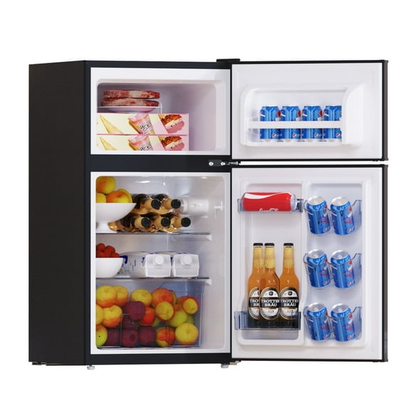 3.2 Cu.Ft Mini Fridge with Freezer, Compact Refrigerator, 7-Level Temp ...