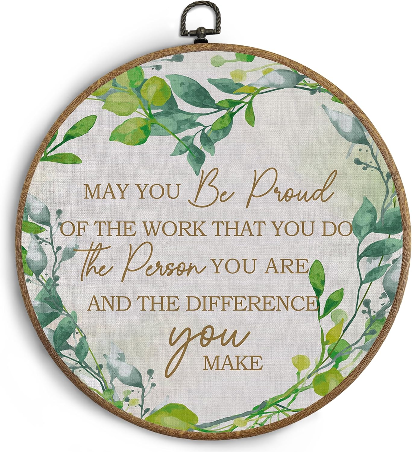 NOOOO Inspirational Round Wall Art, May You Be Proud of the Work You Do ...