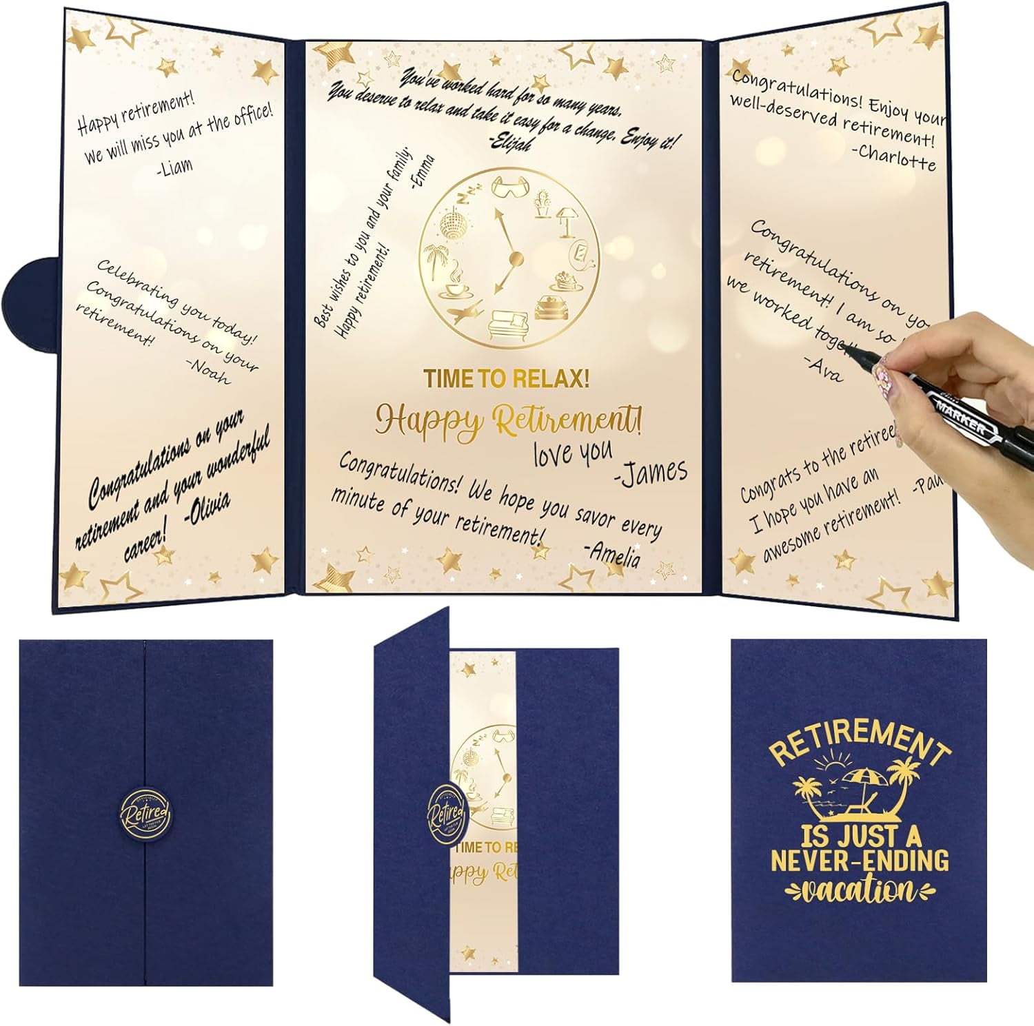 NOOOO Retirement Party Decorations, Happy Retirement Guest Book ...