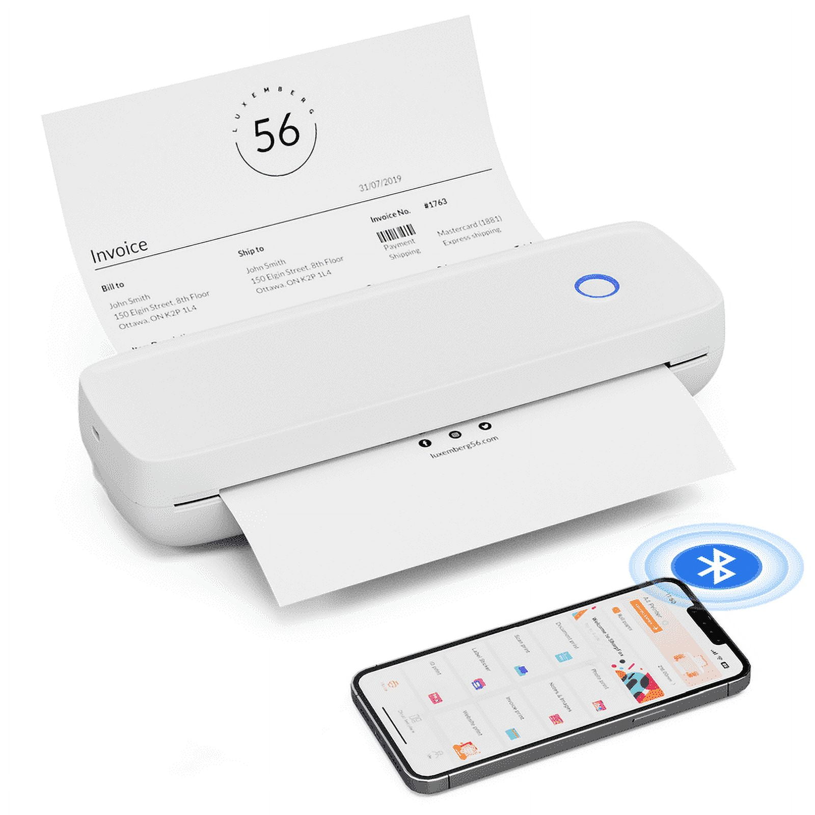 NOPAARD Portable Printer Wireless for Travel, Small Inkless Mobile ...