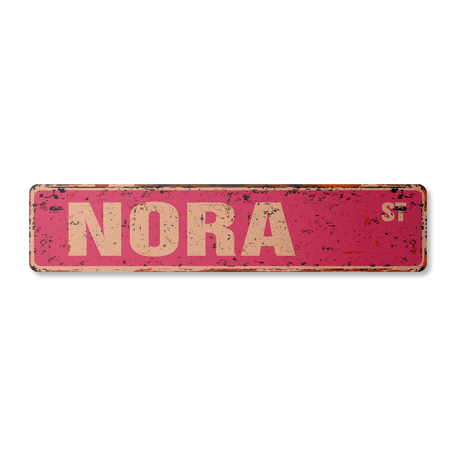 NORA Vintage Plastic Street Sign Childrens Name Room Sign | Indoor ...