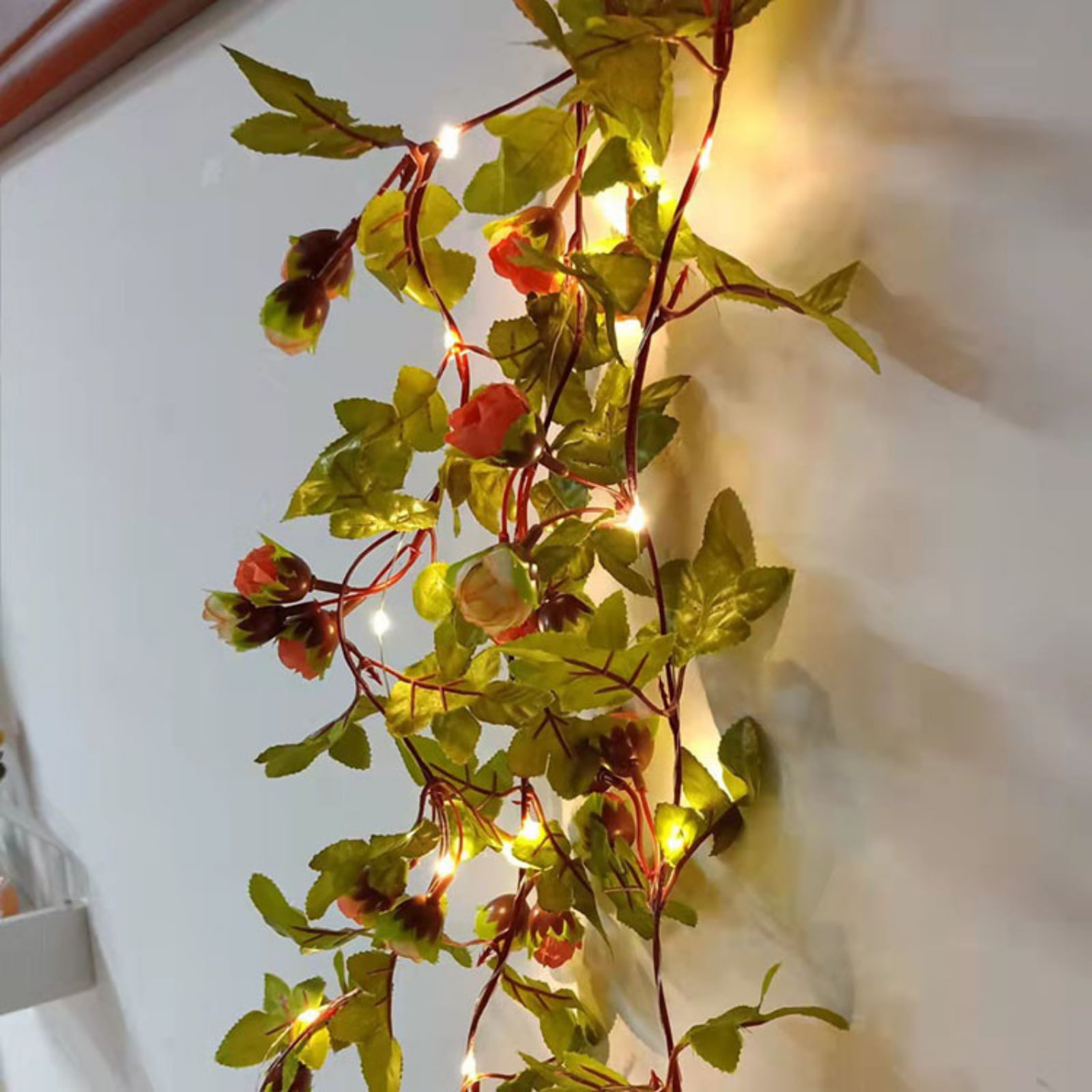 NORBI Artificial Plants String Lights Leaf Faux Leaves Greenery ...