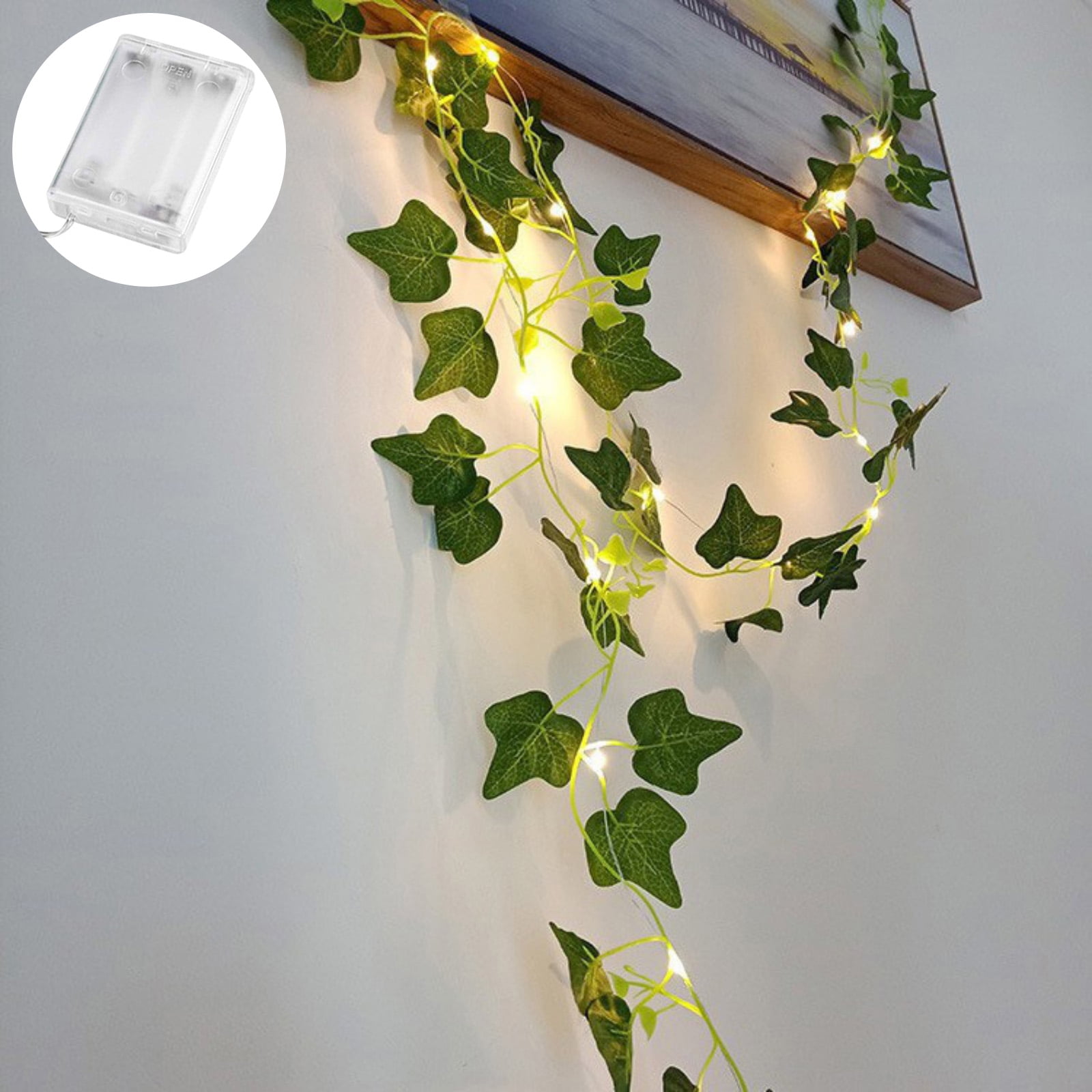 NORBI Artificial Plants String Lights Leaf Faux Leaves Greenery ...