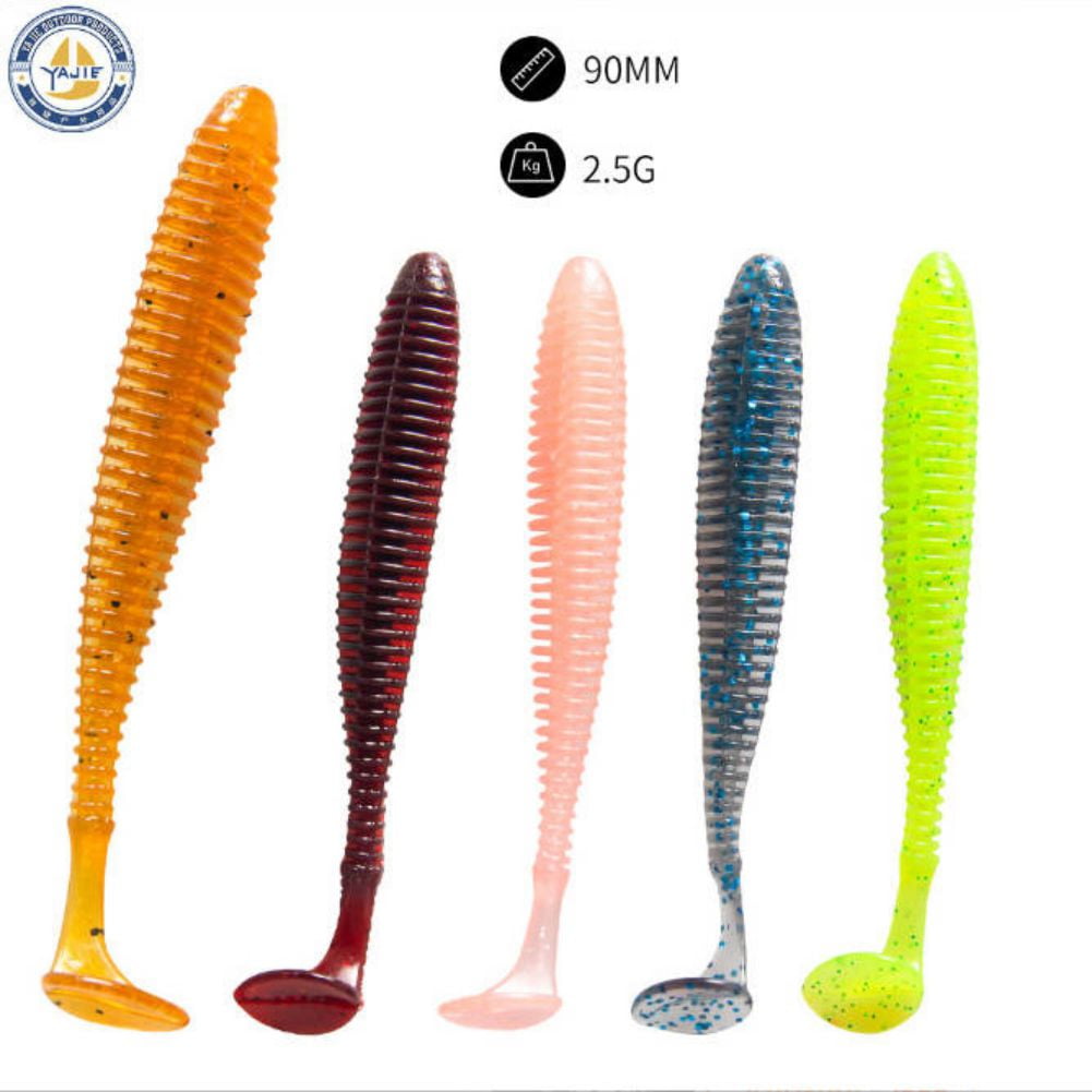 NORBI Cross T-tail Soft Bait Thread Head Hook Fishing Texas Bass ...