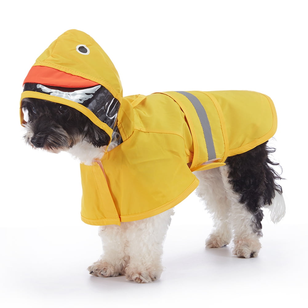 NORBI Pet Raincoat Outdoor Waterproof Dog Puppy Teddy Rainwear Hooded ...