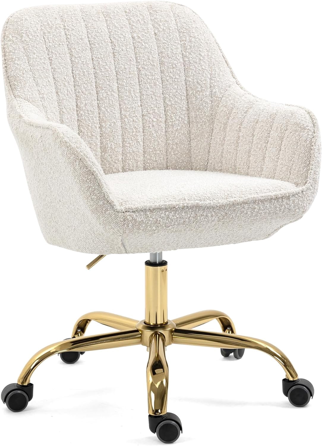 NORDICANA 360° Swivel Chair with Wheels, Adjustable Height Home Office ...