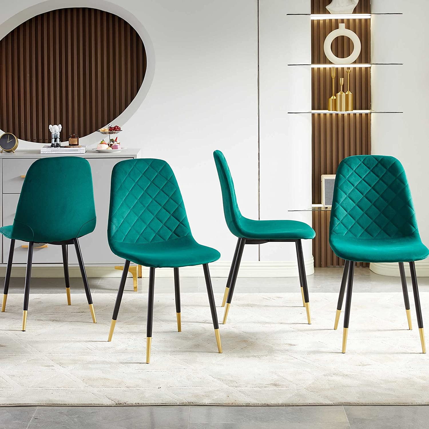 NORDICANA 4 Pieces Dining Chair,Modern Home Desk Chair Set of 4,No Arms ...