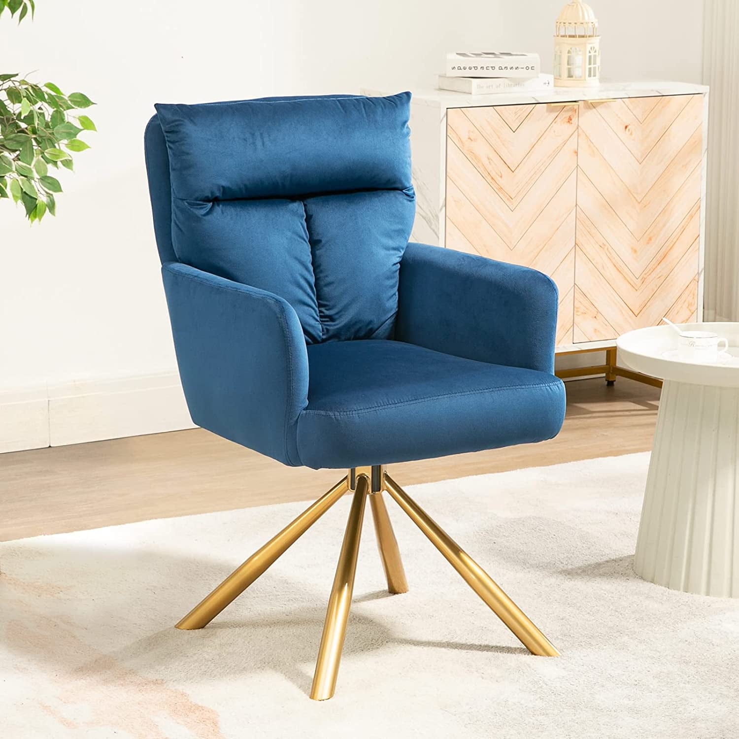 NORDICANA Contemporary Living Room Chair 180° Swivel Accent Chair with ...