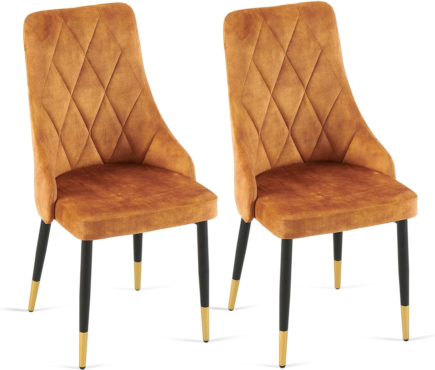 NORDICANA Home Kitchen Chairs Set of 2, Elegant Velvet Accent Chairs ...