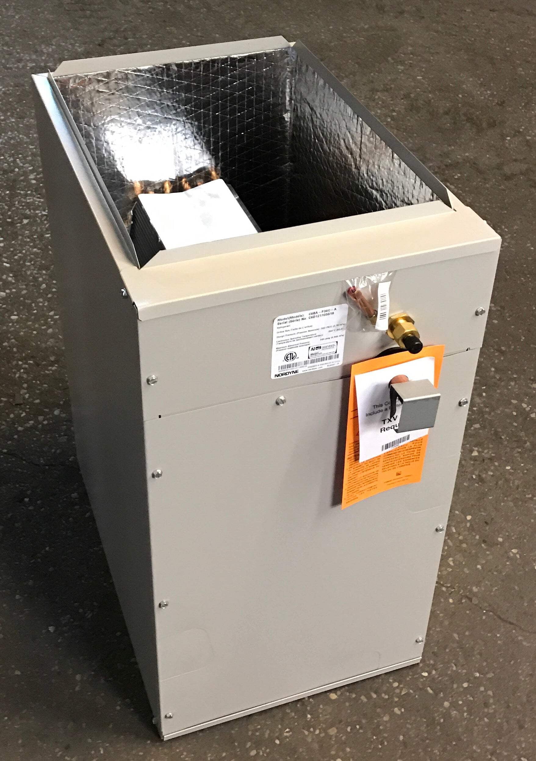 NORDYNE C6BA-F36C-A 3 TON AC/HP UPFLOW CASED "A" COIL/LESS METERING ...