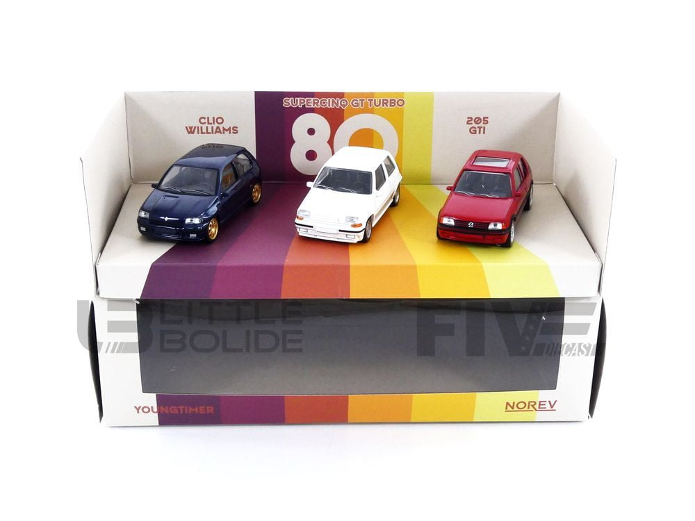 NOREV - JET CAR 1/43 - RENAULT Pack Super 5 GT Turbo - Clio Williams ...