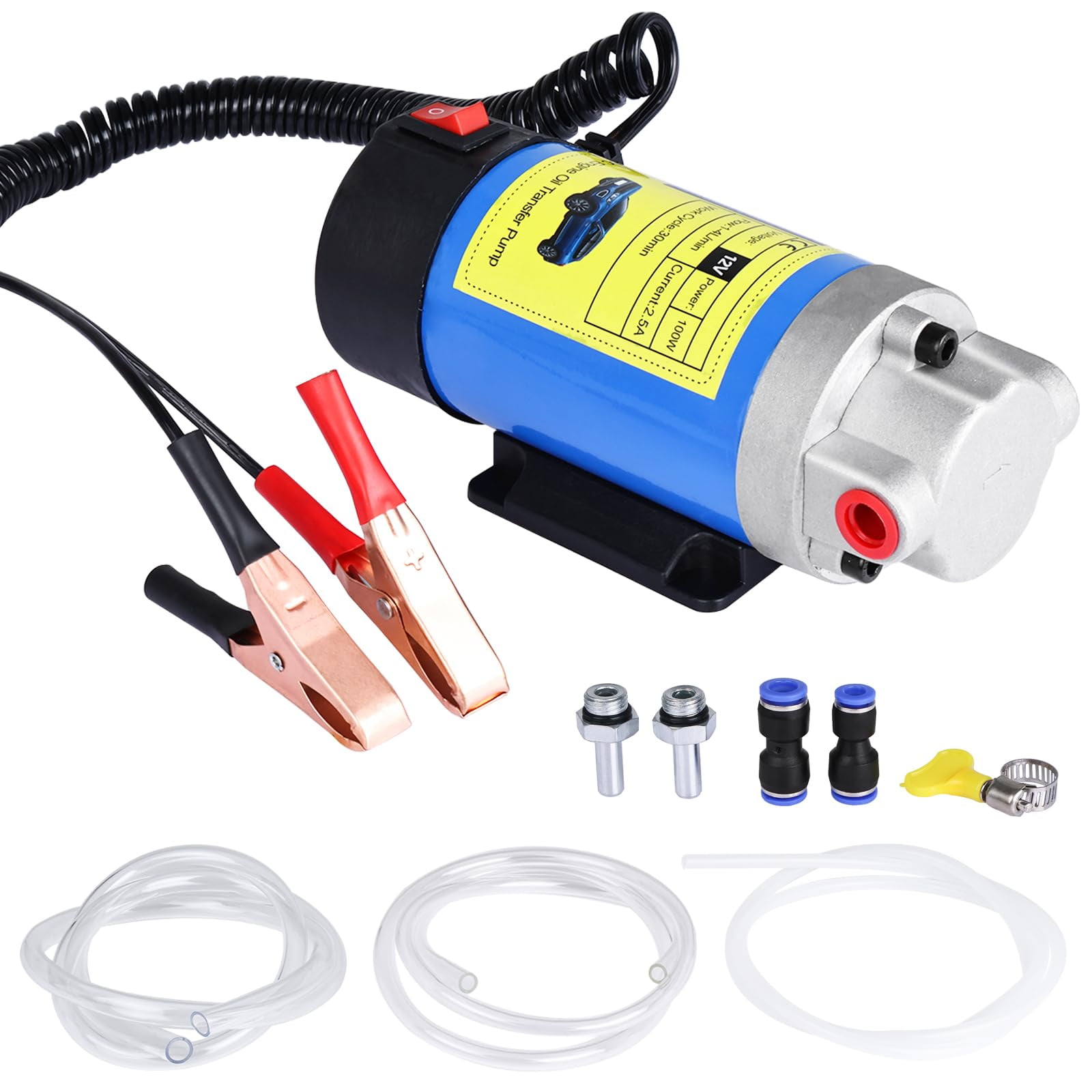 NORJIN Oil Extractor Pump 12V 100W, Engine Oil Transfer Change Pump ...