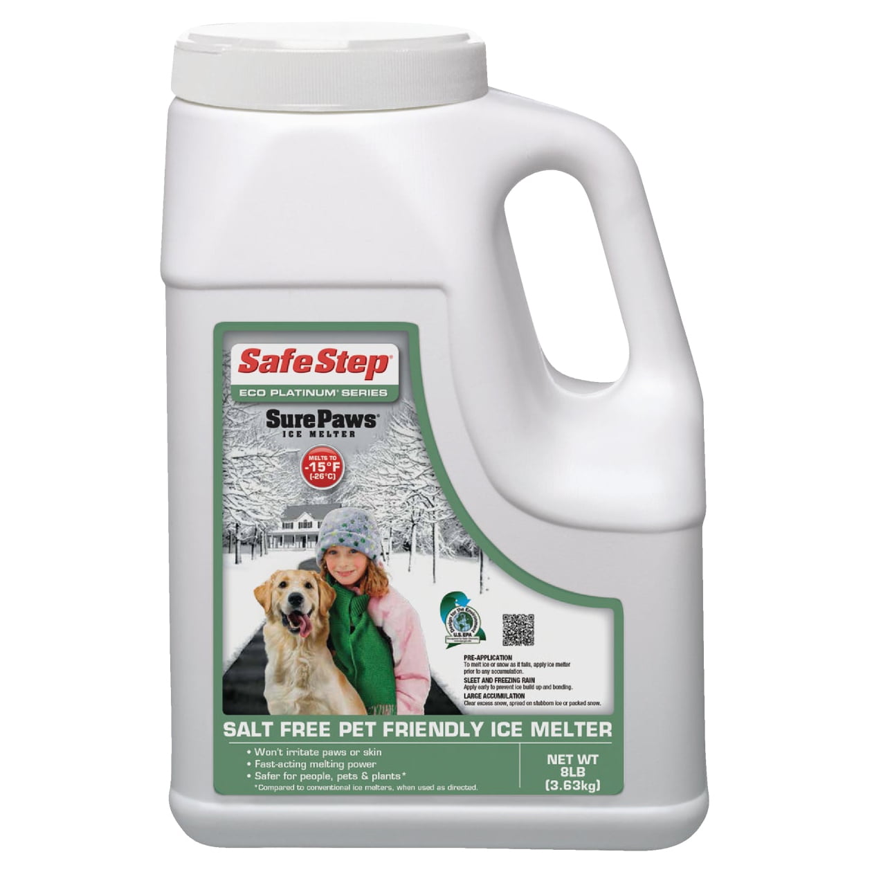 NORTH AMERICAN SALT CO 56708 Pet Safe Ice Melt 8lb, Paw Friendly, Salt ...