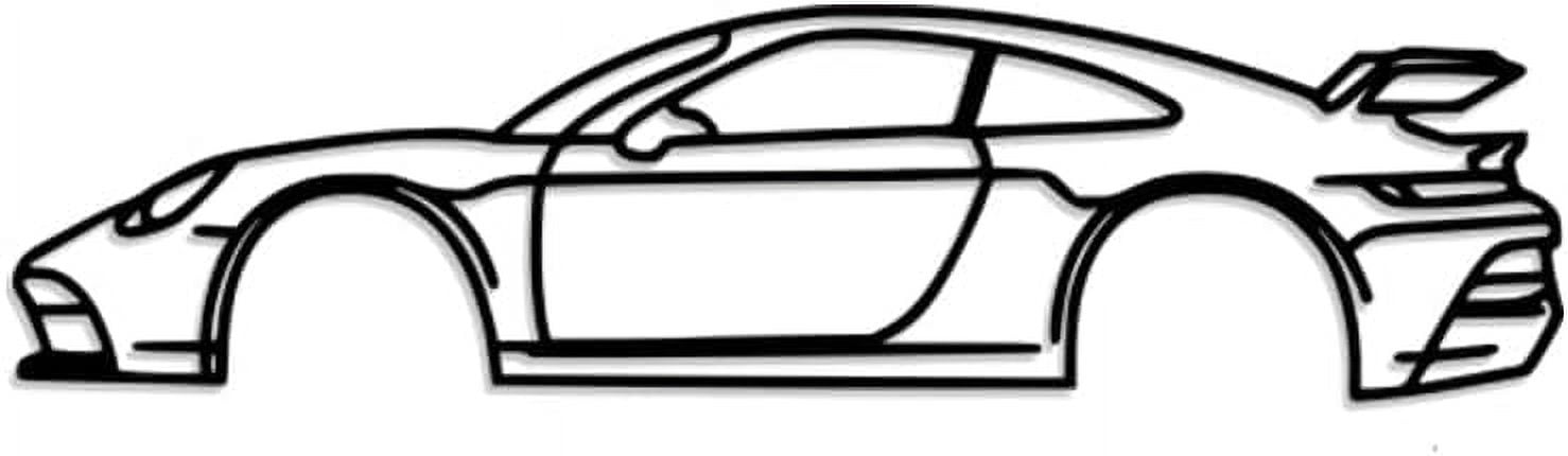 NORTH KAISER Sports Car Metal Wall Art - Automotive Silhouette ...