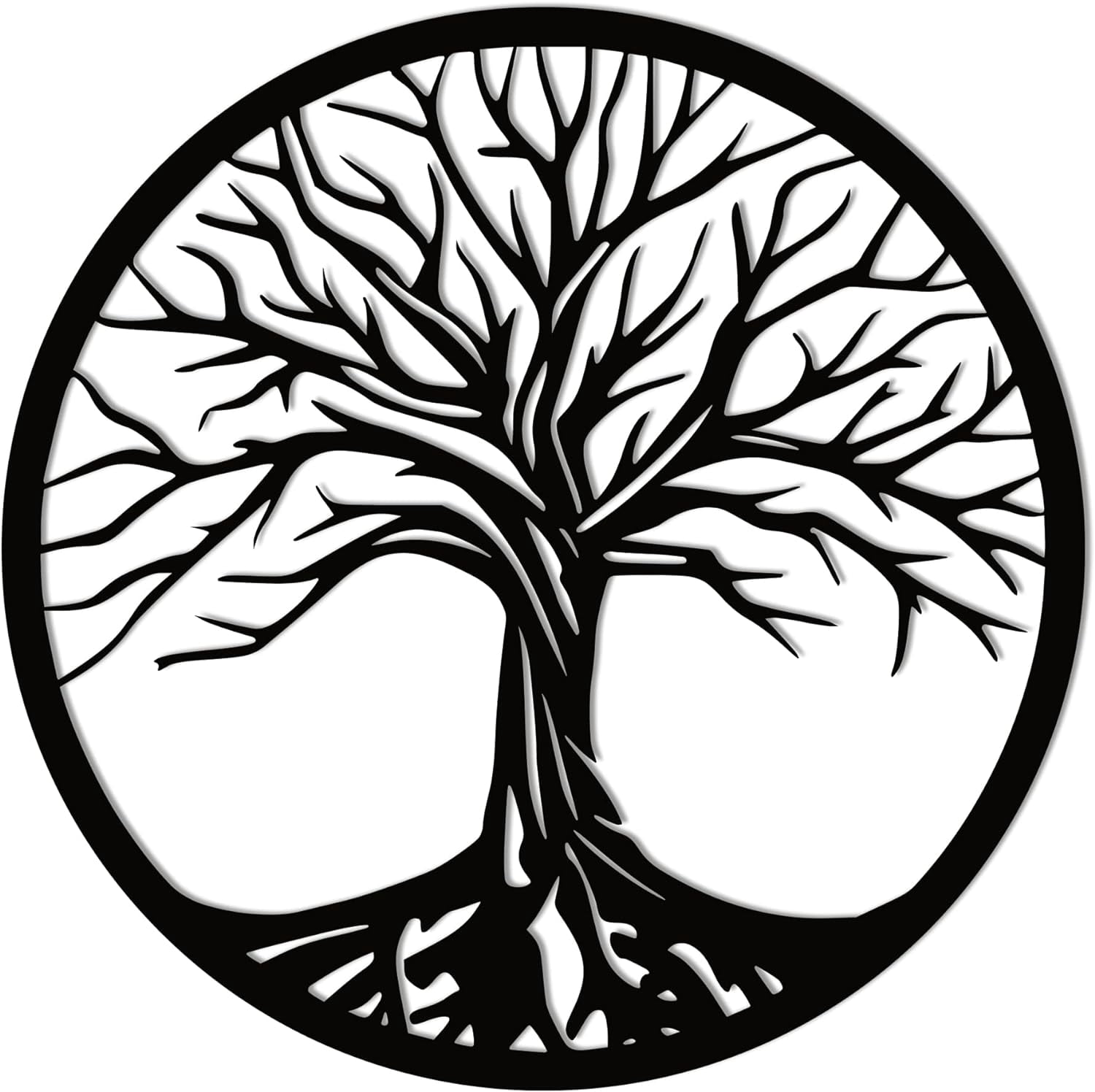 NORTH KAISER Tree of Life Metal Wall Decor, Tree Metal Wall Art, Black ...